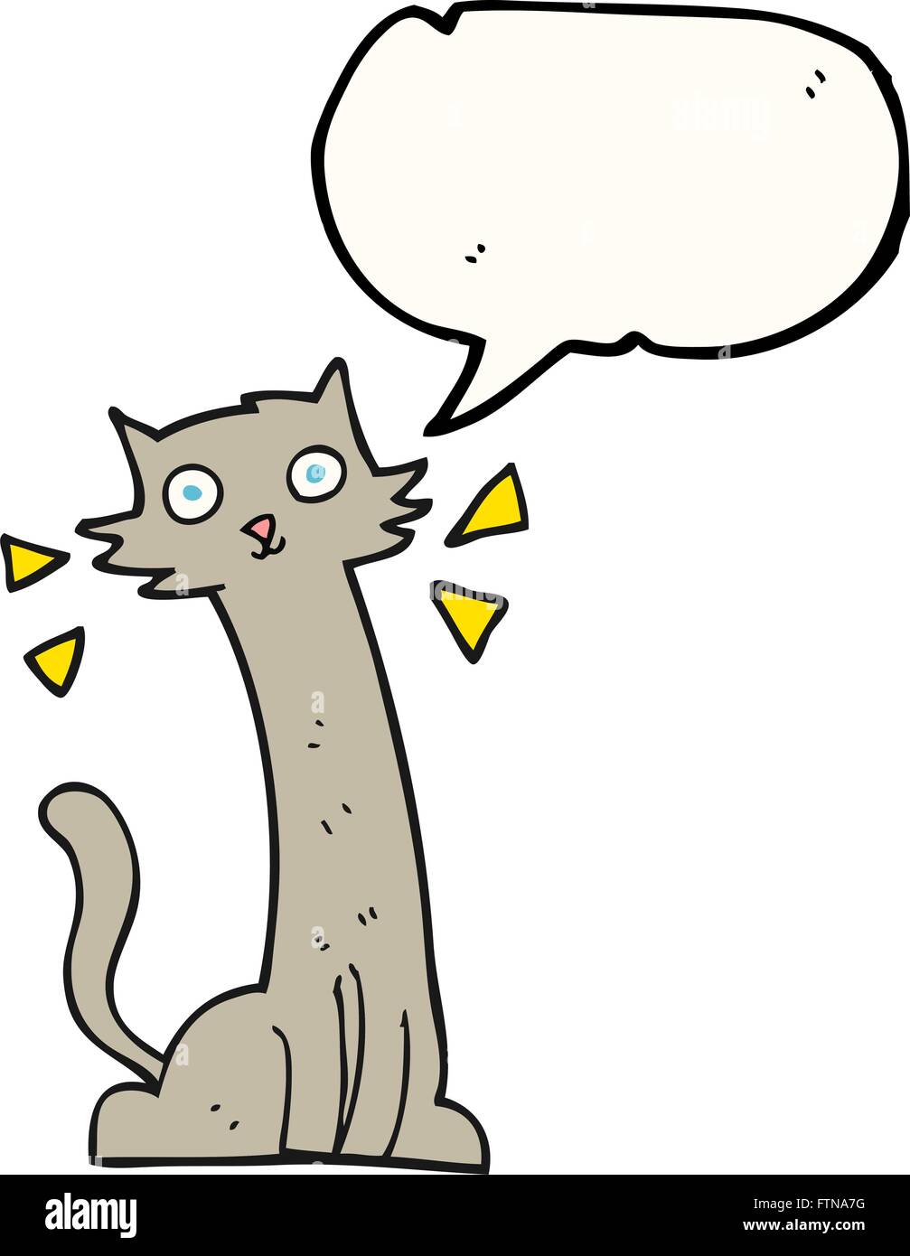freehand drawn speech bubble cartoon cat Stock Vector Image & Art - Alamy