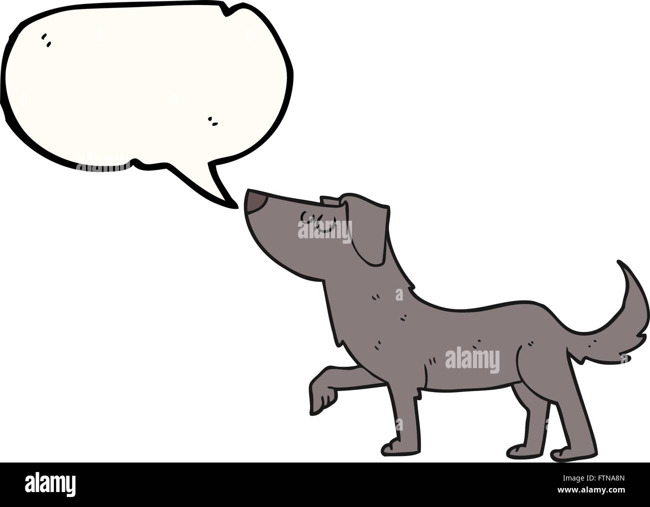freehand drawn speech bubble cartoon dog Stock Vector Image & Art - Alamy