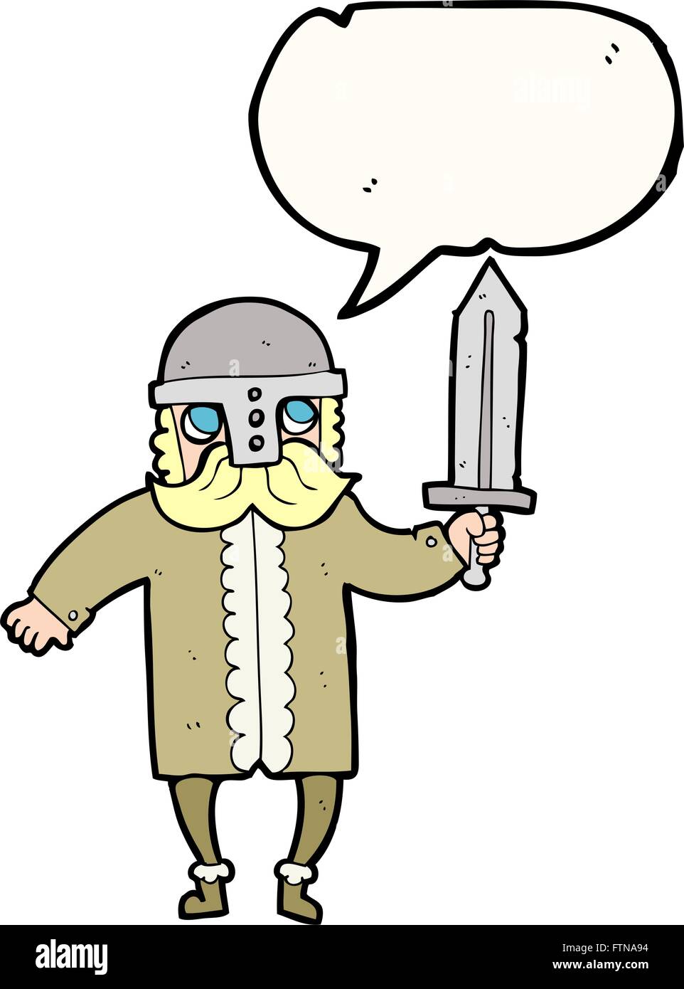 freehand drawn speech bubble cartoon saxon warrior Stock Vector Image ...