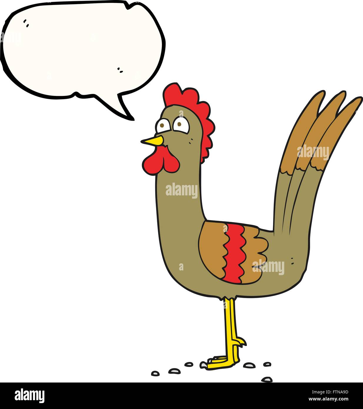 freehand drawn speech bubble cartoon chicken Stock Vector Image & Art ...