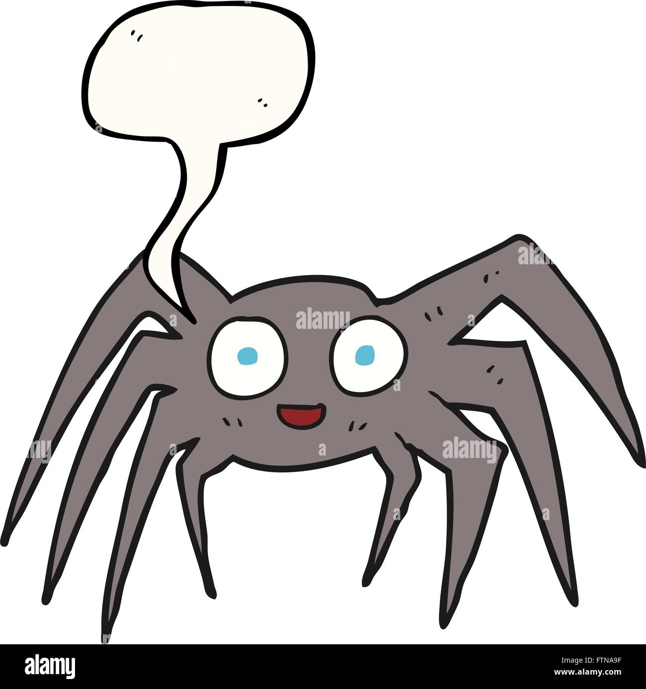 freehand drawn speech bubble cartoon spider Stock Vector Image & Art ...