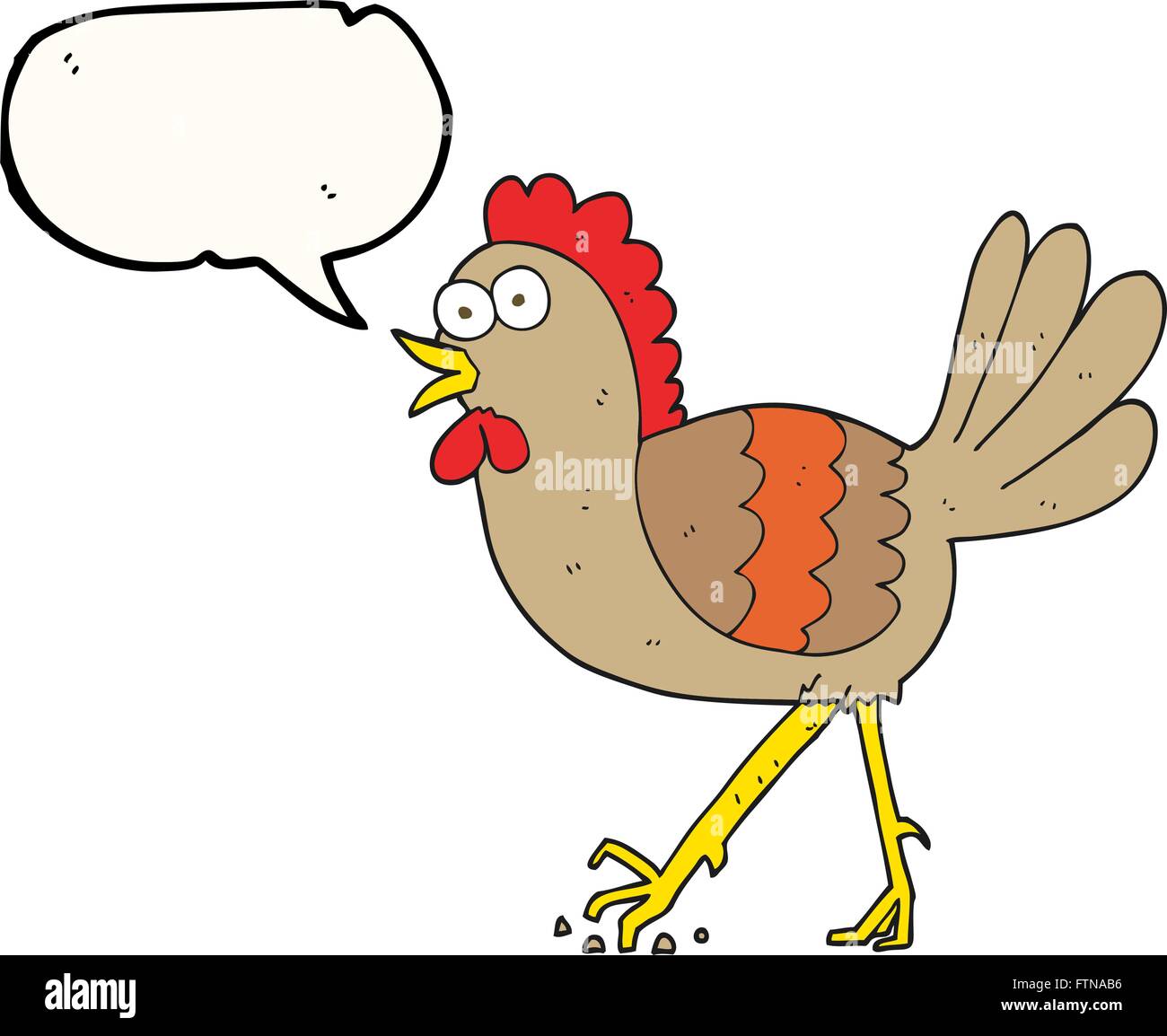 freehand drawn speech bubble cartoon chicken Stock Vector Image & Art ...