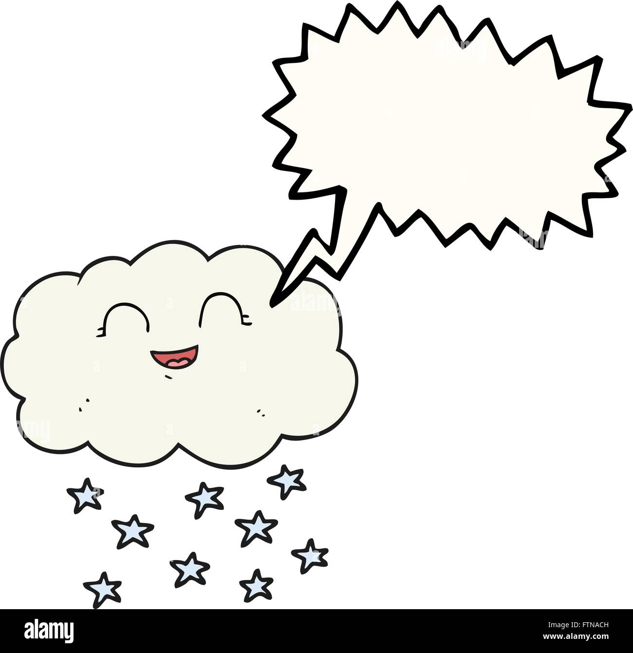 freehand drawn speech bubble cartoon cloud snowing Stock Vector Image & Art - Alamy