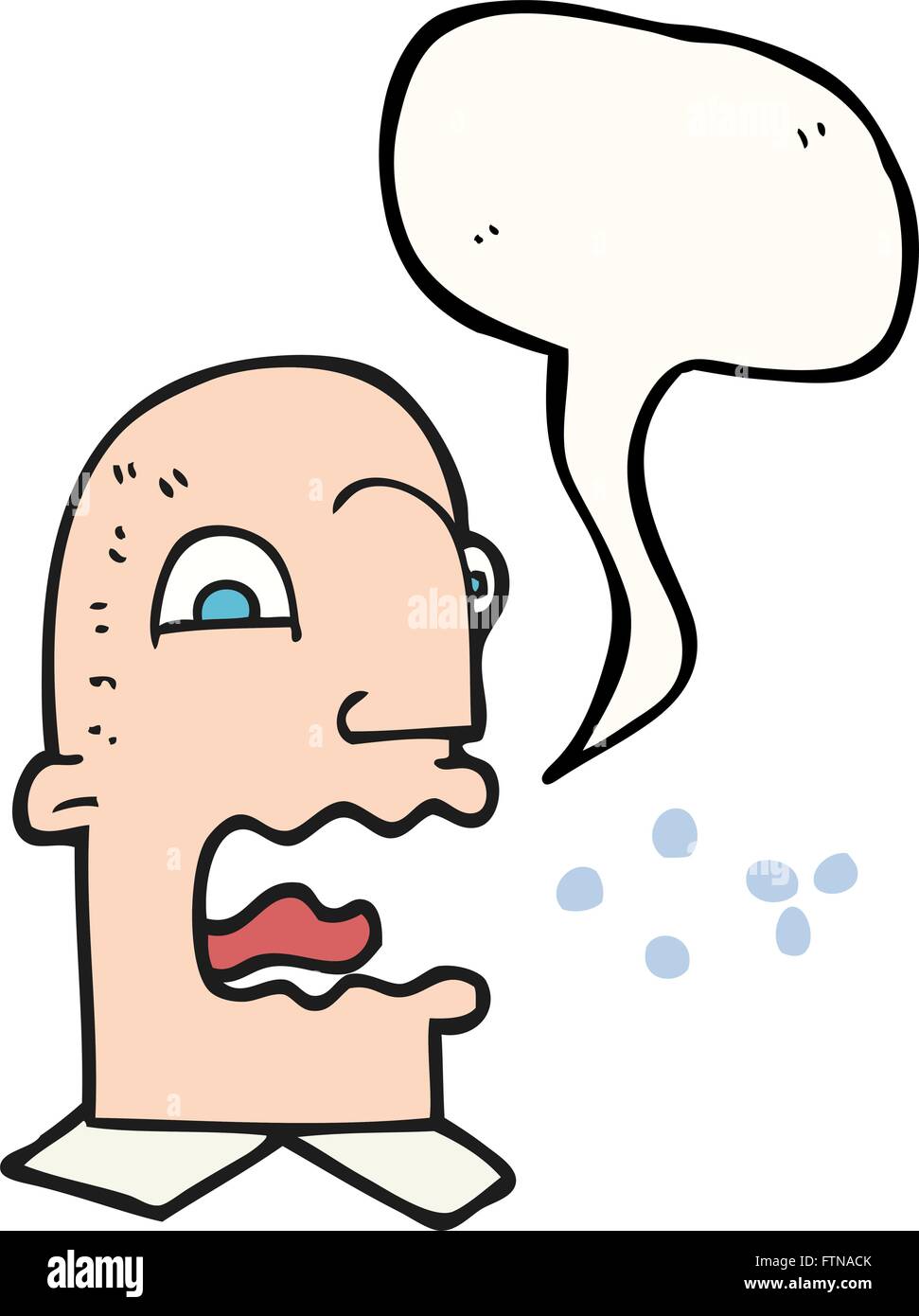 freehand drawn speech bubble cartoon burping man Stock Vector Image ...