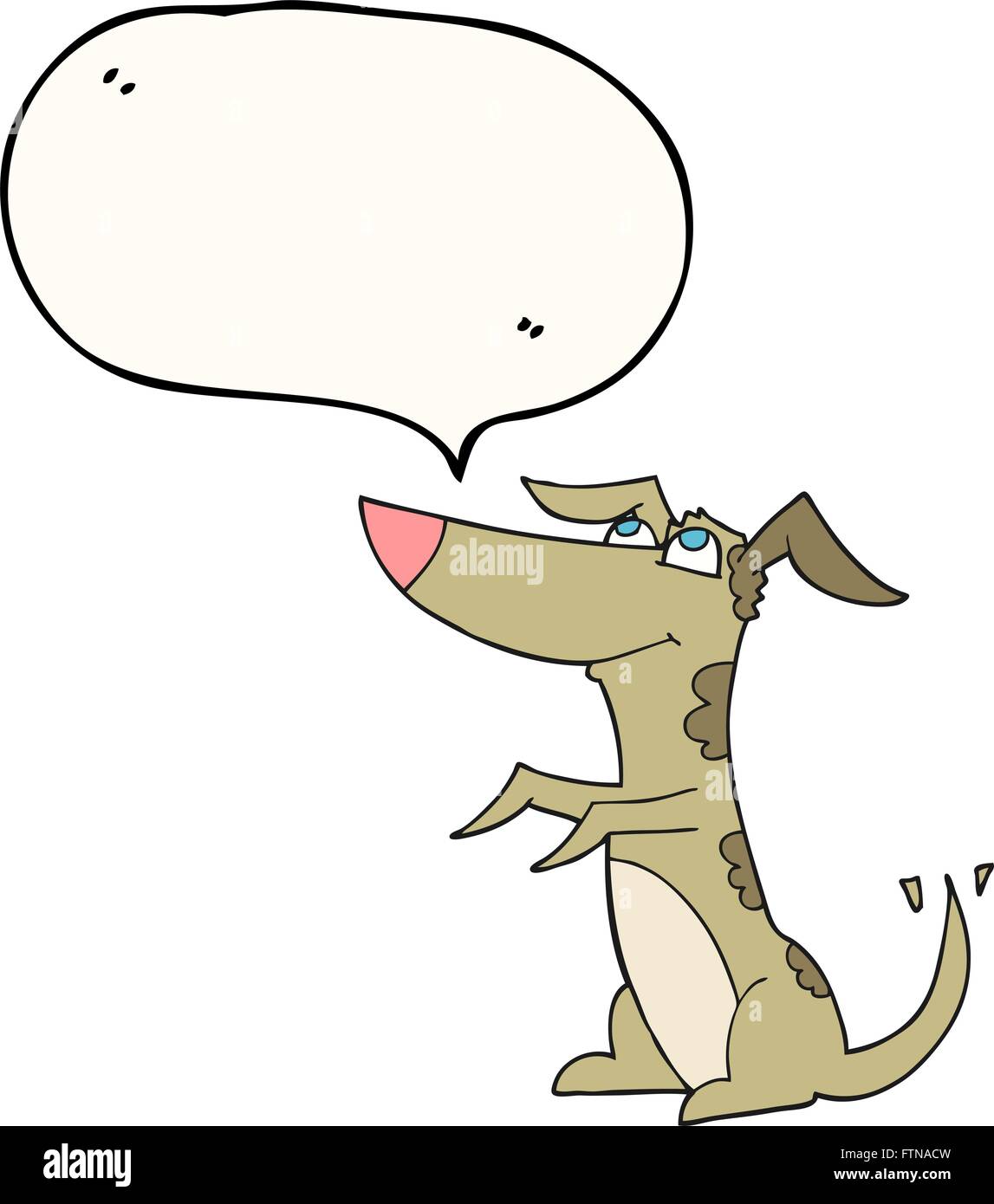 freehand drawn speech bubble cartoon dog Stock Vector Image & Art - Alamy