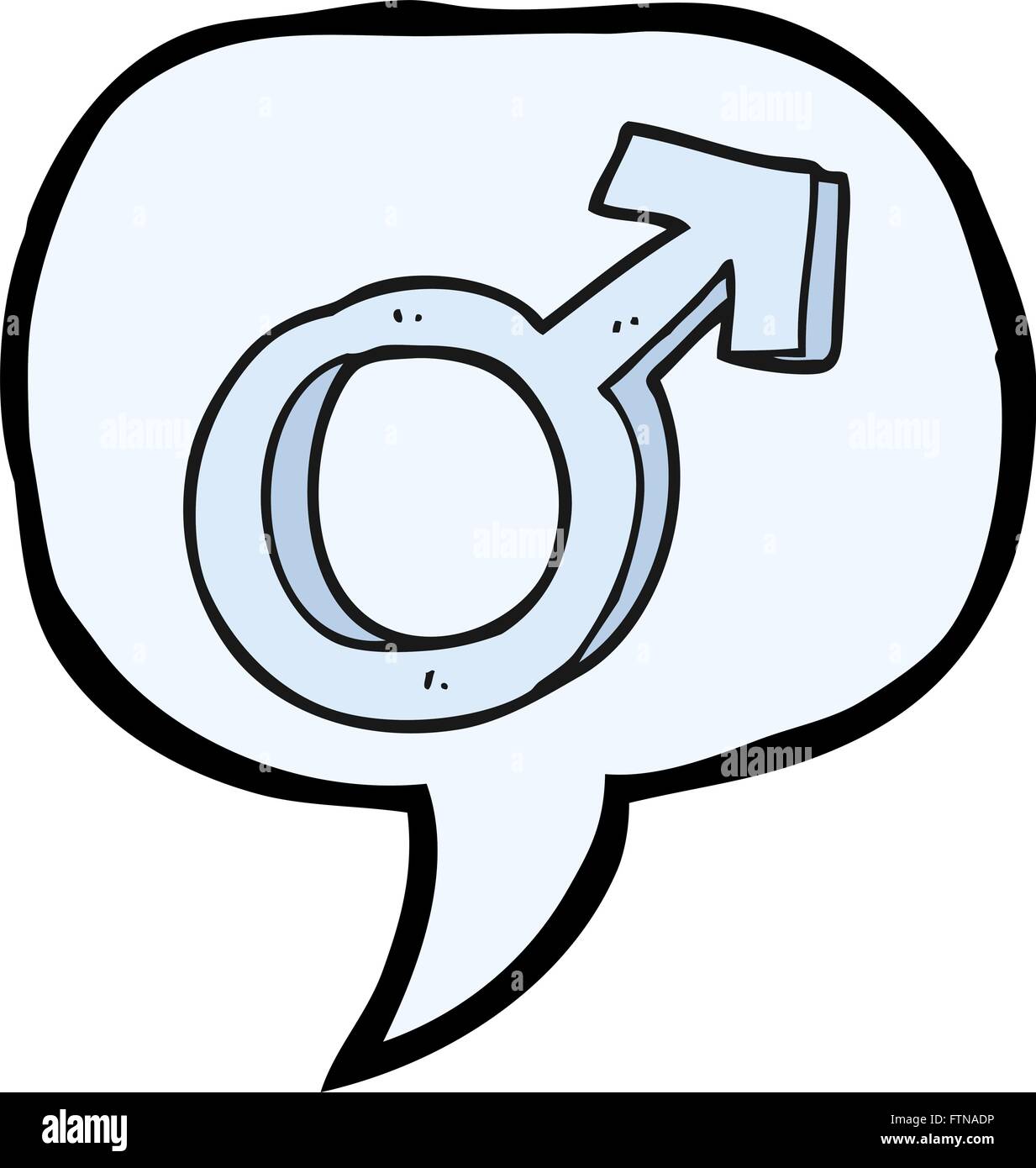 freehand drawn speech bubble cartoon male symbol Stock Vector Image ...