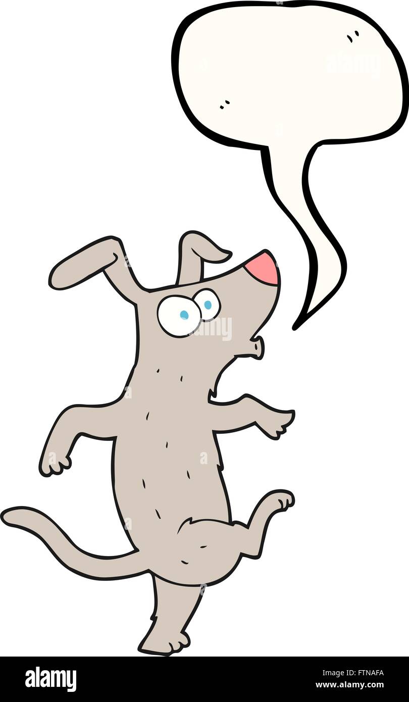 freehand drawn speech bubble cartoon dancing dog Stock Vector Image ...