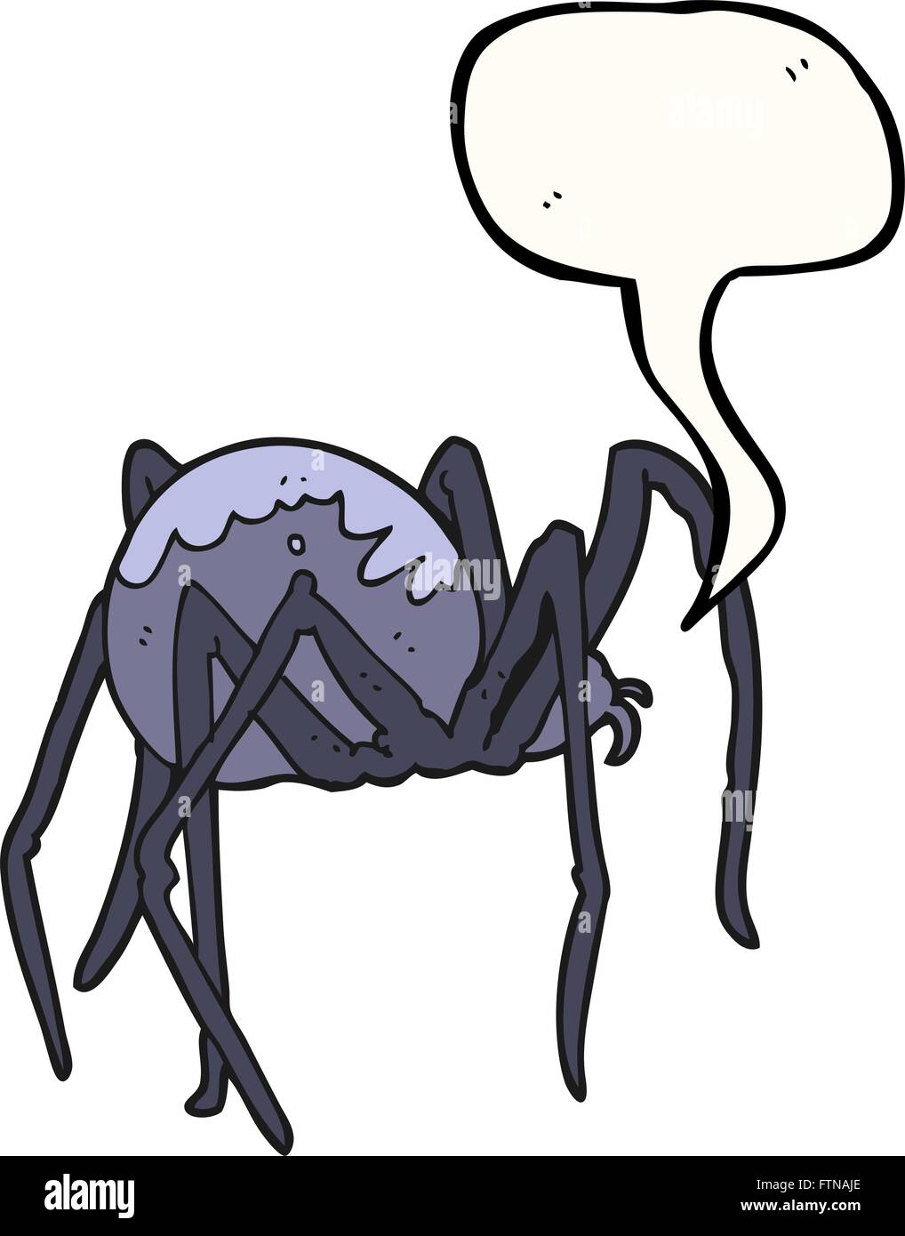 freehand drawn speech bubble cartoon creepy spider Stock Vector Image ...