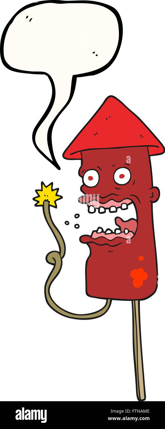 freehand drawn speech bubble cartoon screaming firework Stock Vector ...