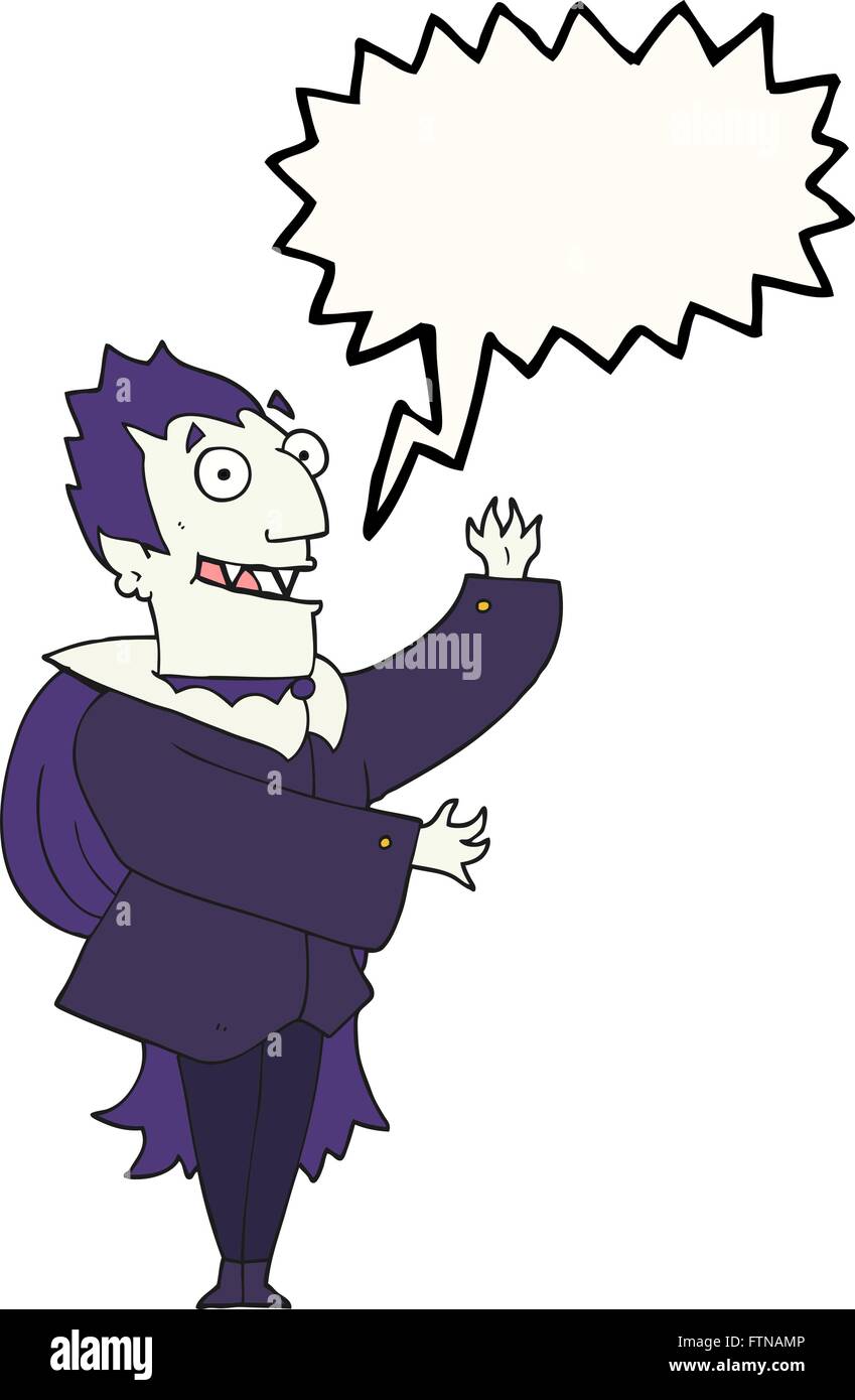 freehand drawn speech bubble cartoon vampire Stock Vector Image & Art ...