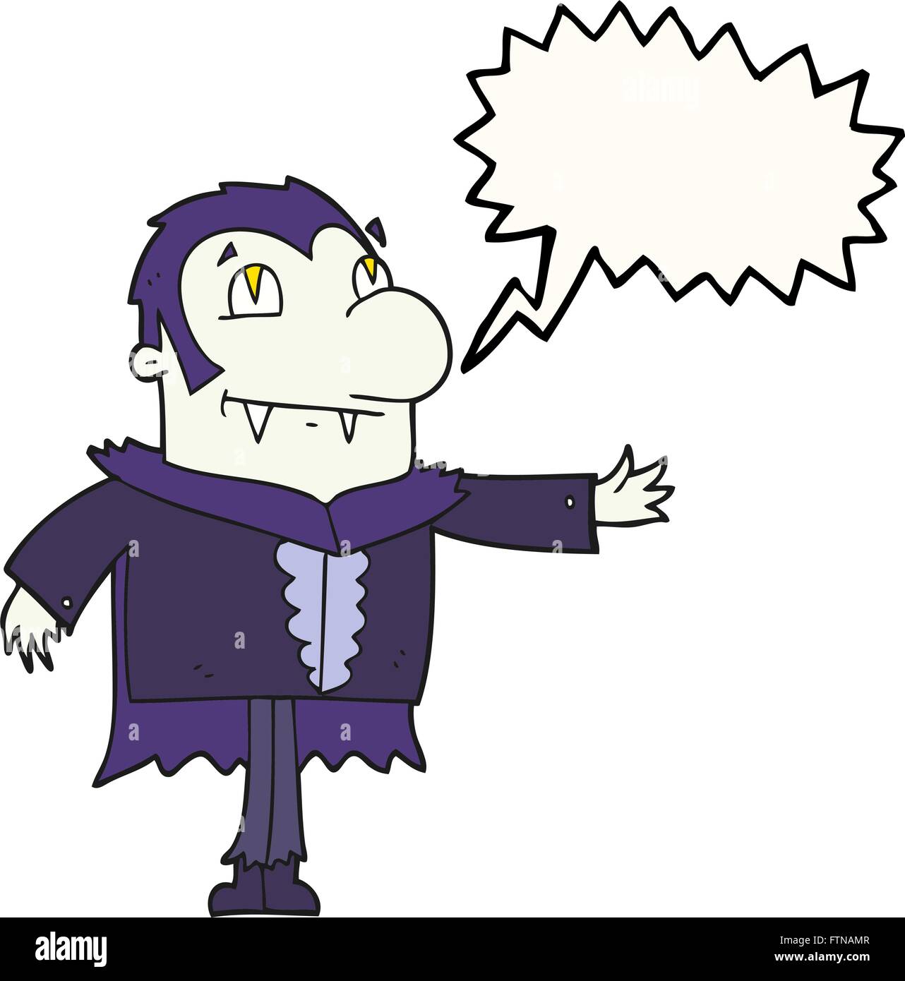 freehand drawn speech bubble cartoon vampire Stock Vector Image & Art ...