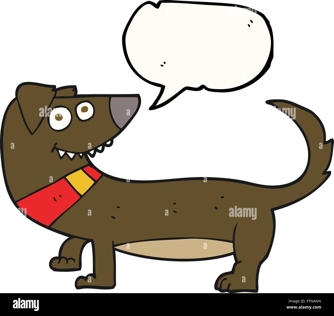 freehand drawn speech bubble cartoon dog Stock Vector Image & Art - Alamy