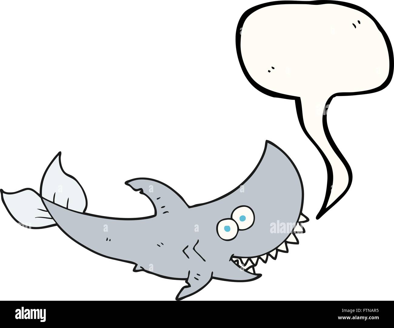 freehand drawn speech bubble cartoon shark Stock Vector Image & Art - Alamy