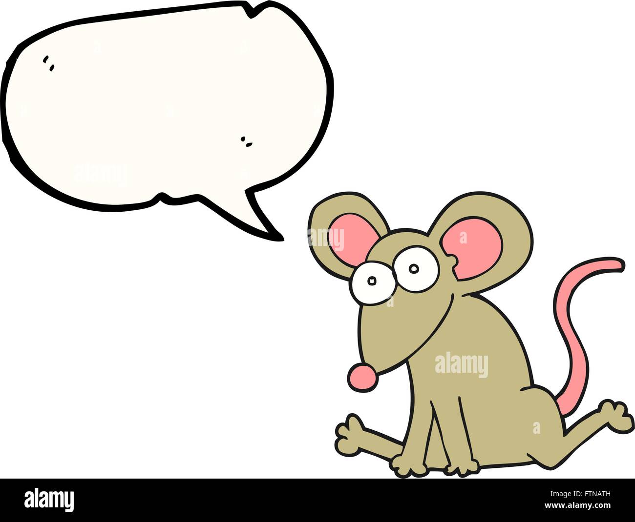 freehand drawn speech bubble cartoon mouse Stock Vector Image & Art - Alamy