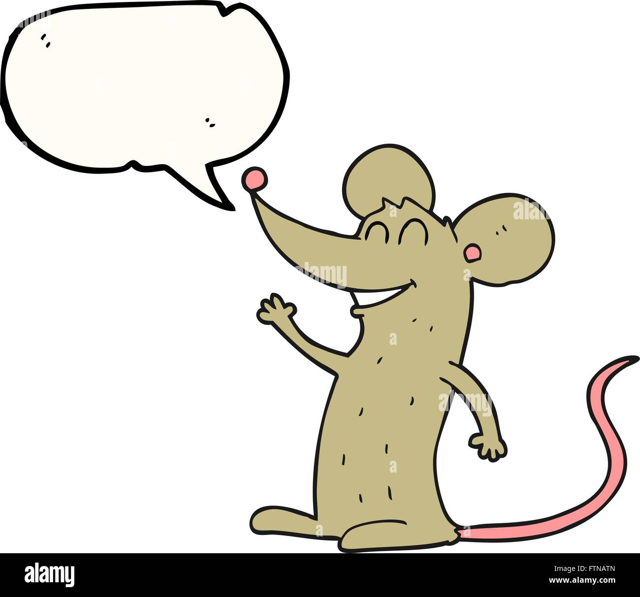 freehand drawn speech bubble cartoon mouse Stock Vector Image & Art - Alamy