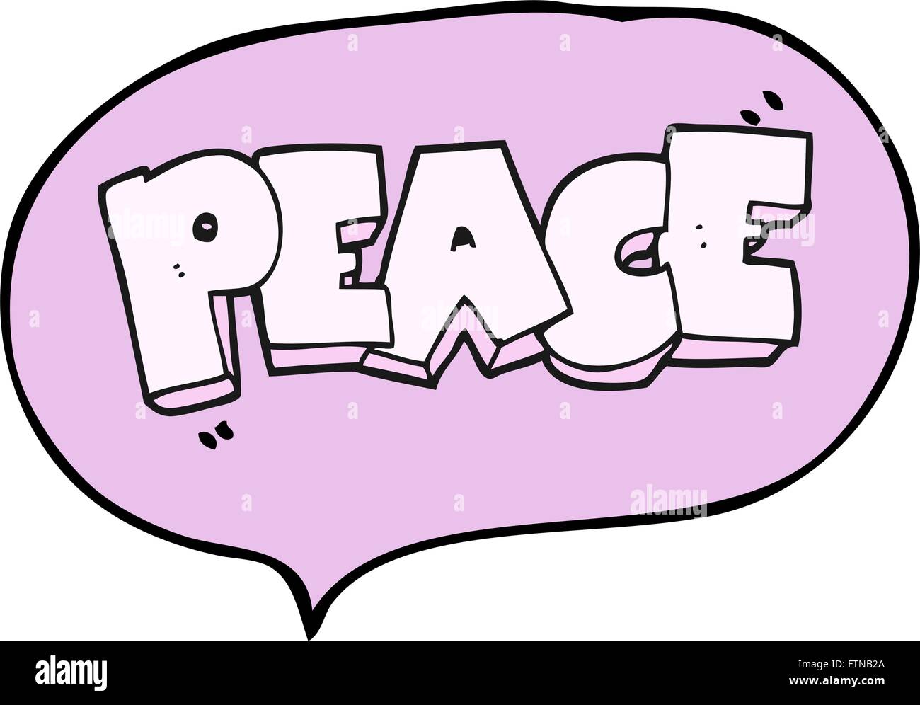 Bubble Letters Peace