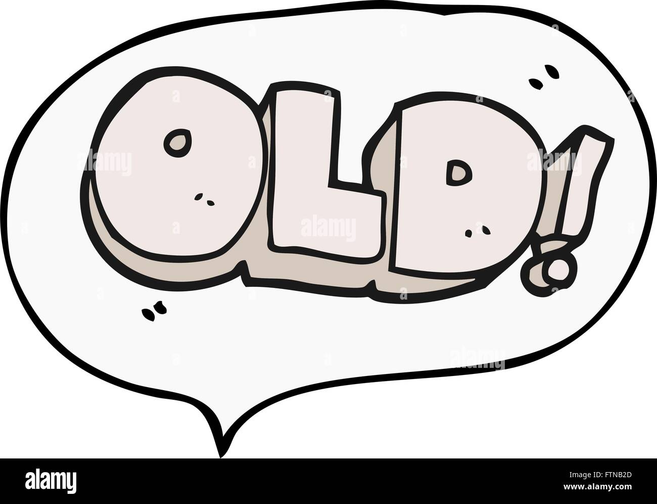 freehand drawn speech bubble cartoon word old Stock Vector Image & Art ...