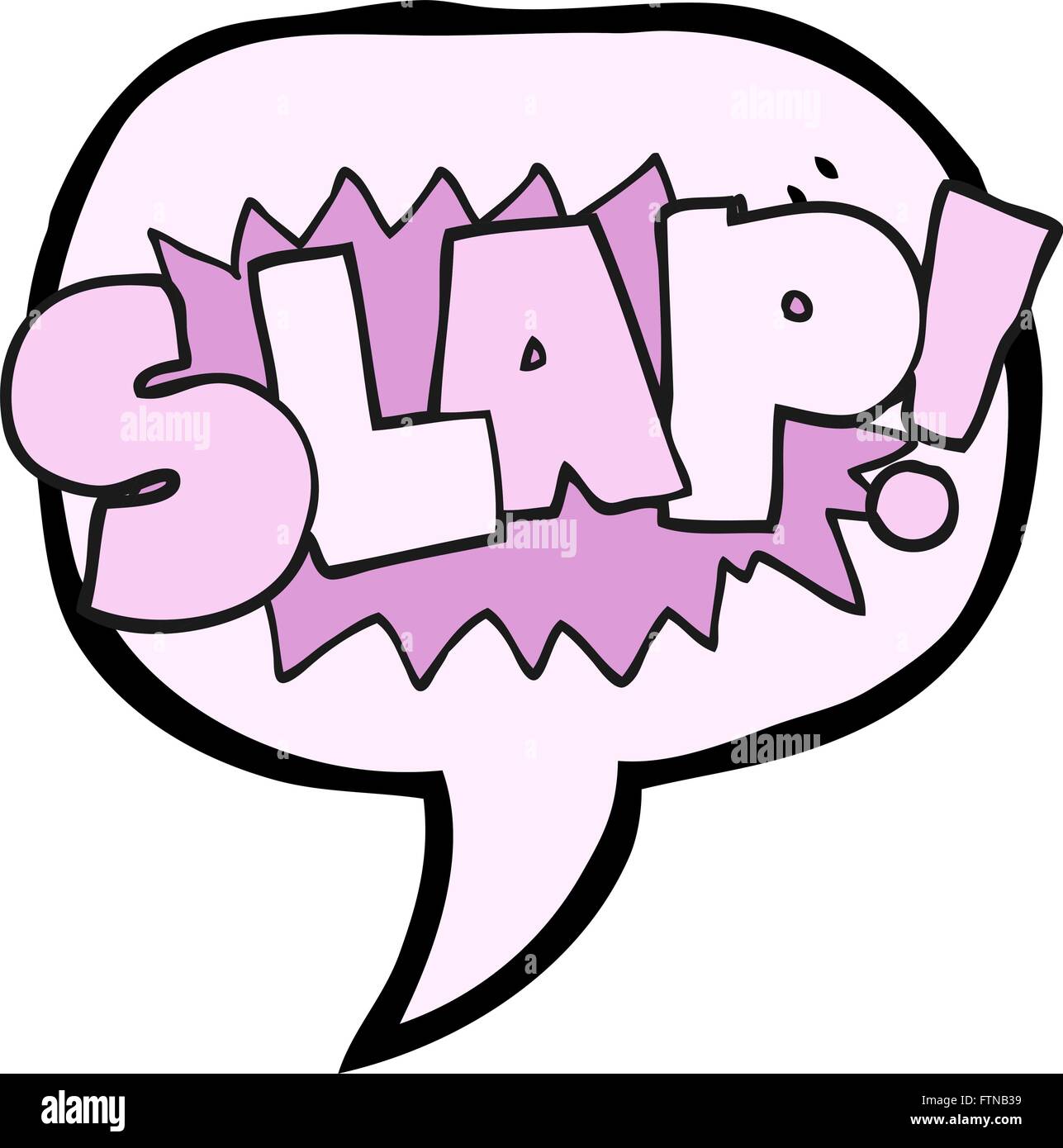 freehand drawn speech bubble cartoon slap symbol Stock Vector Image ...