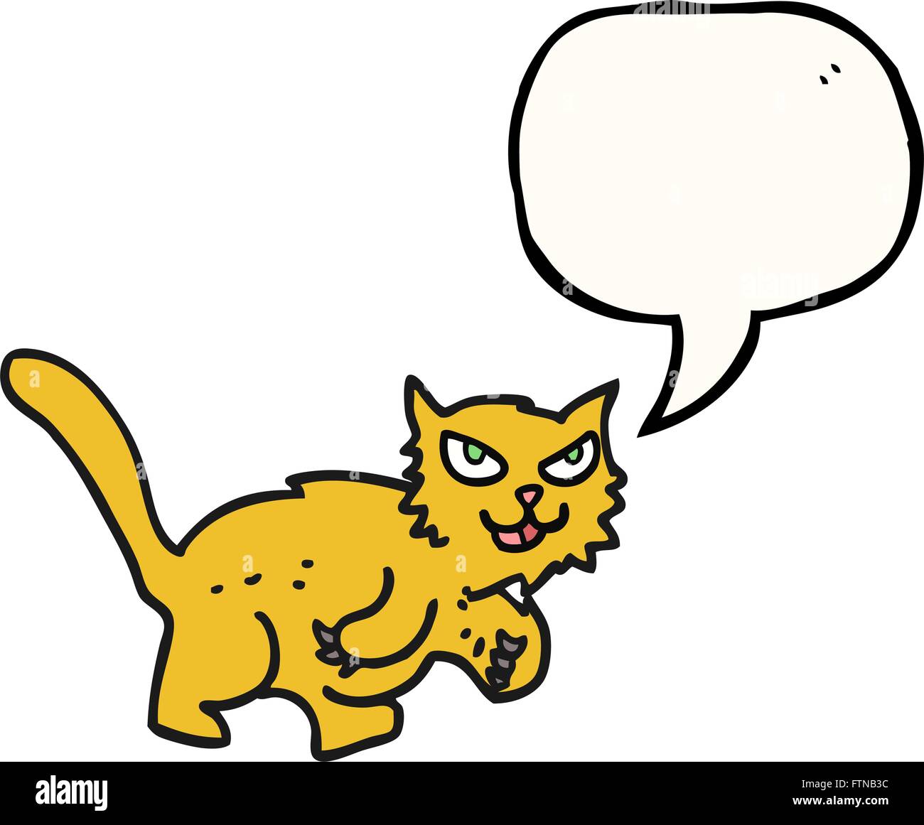 freehand drawn speech bubble cartoon cat Stock Vector Image & Art - Alamy