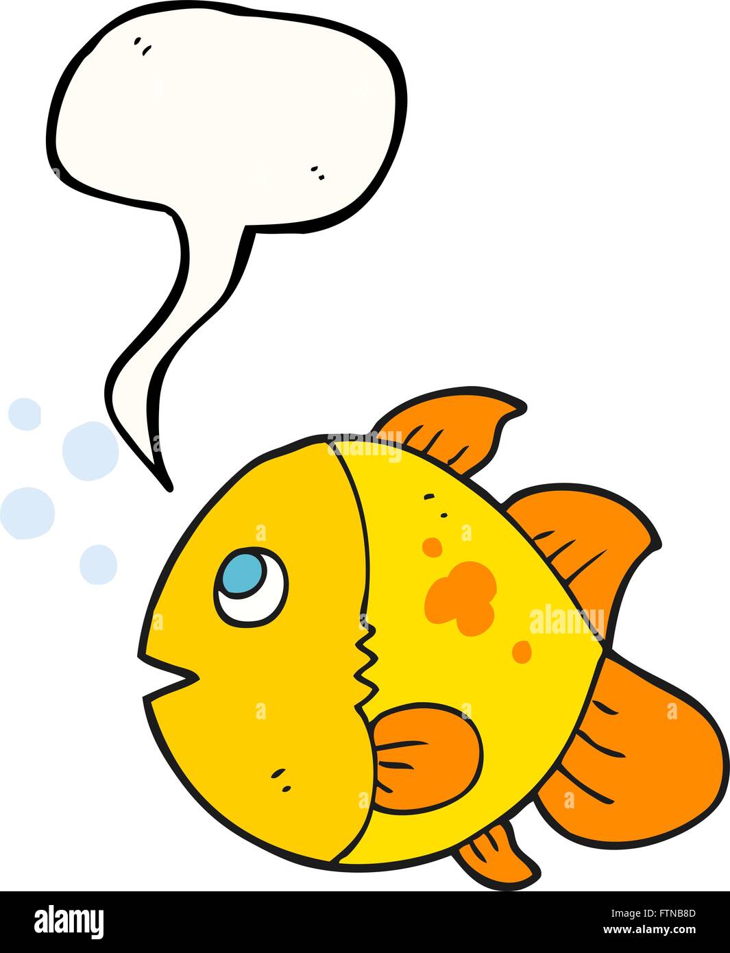 freehand drawn speech bubble cartoon fish Stock Vector Image & Art - Alamy