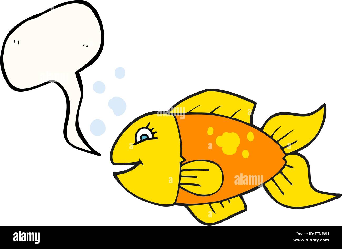 freehand drawn speech bubble cartoon fish Stock Vector Image & Art - Alamy