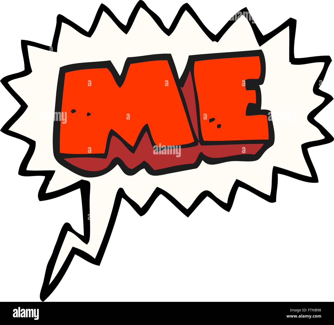 freehand drawn speech bubble cartoon ME symbol Stock Vector Image & Art ...