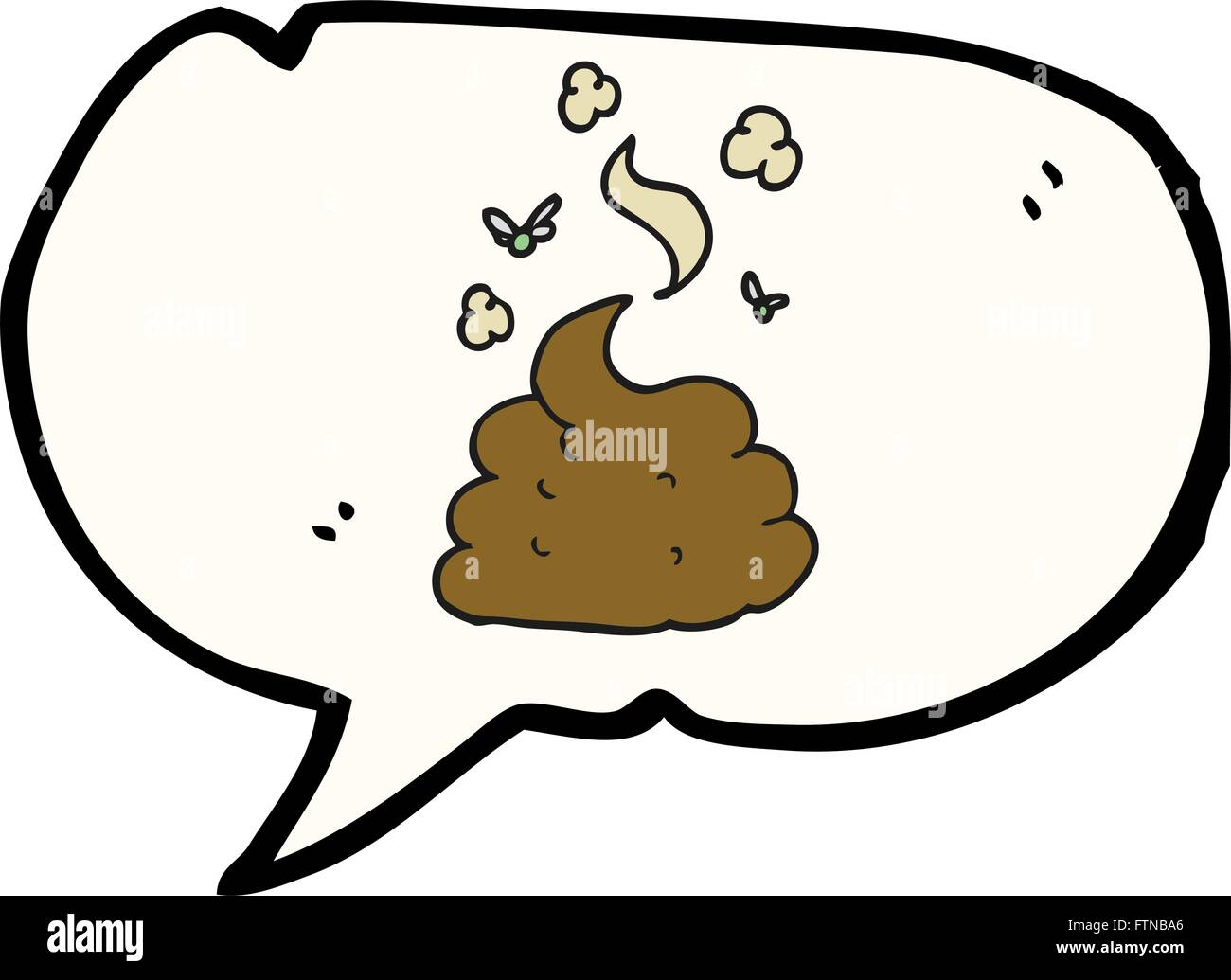 freehand drawn speech bubble cartoon gross poop Stock Vector Image ...