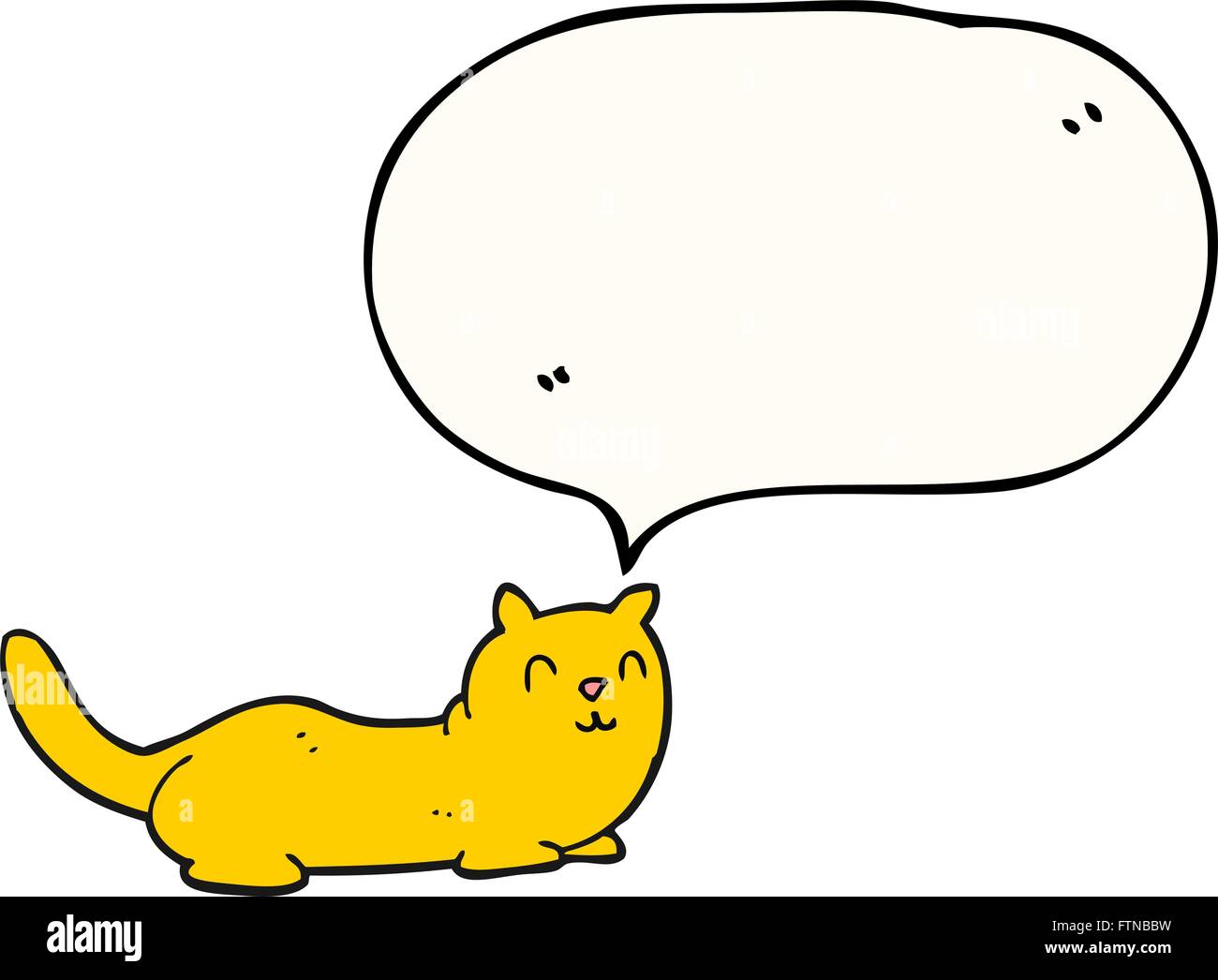 freehand drawn speech bubble cartoon cat Stock Vector Image & Art - Alamy