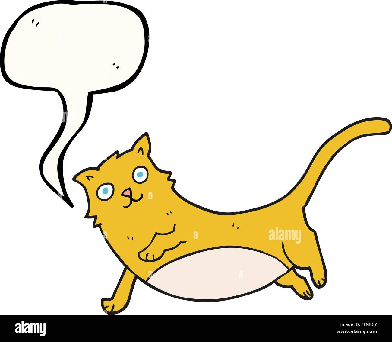 freehand drawn speech bubble cartoon cat Stock Vector Image & Art - Alamy