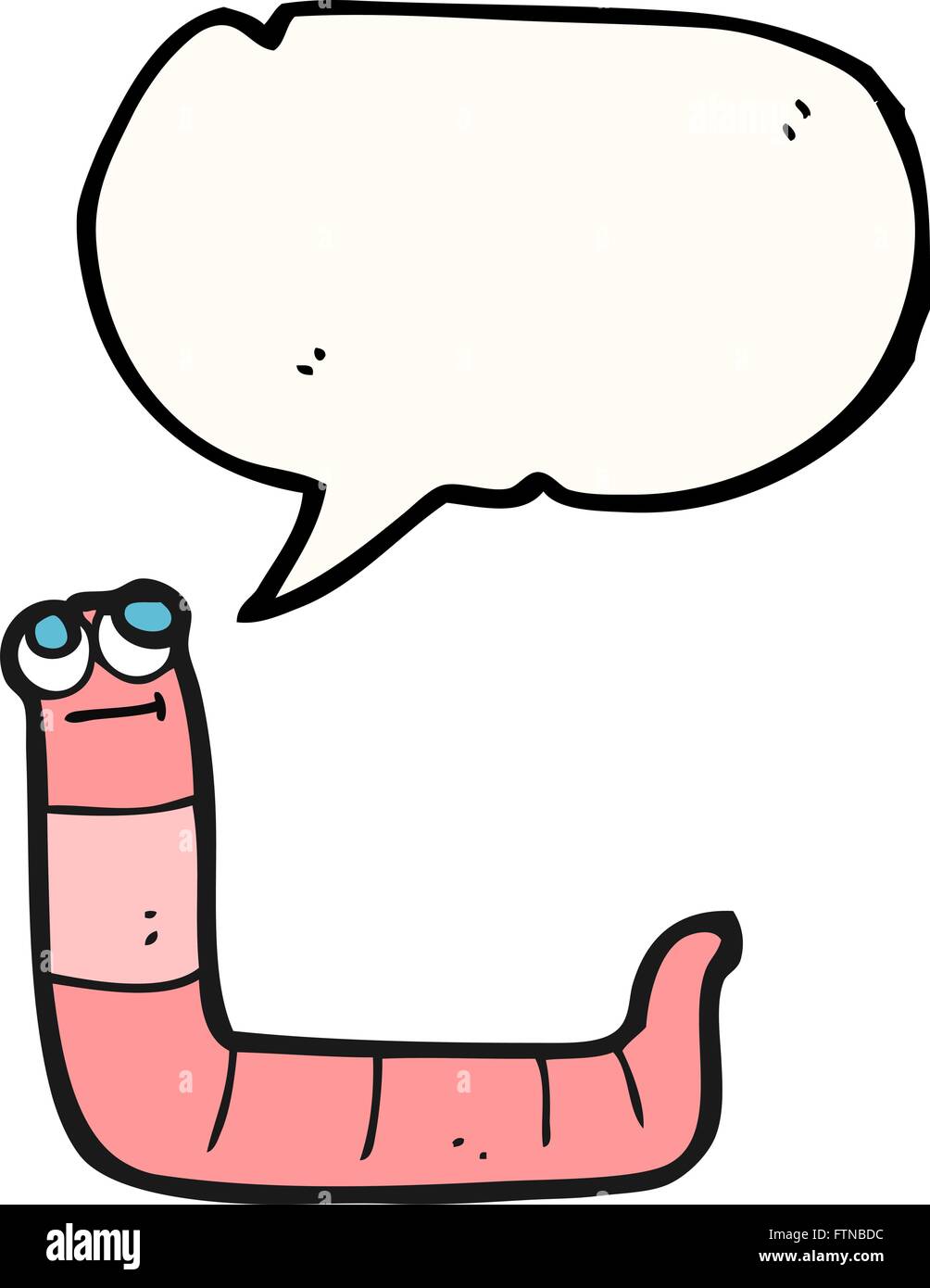 freehand drawn speech bubble cartoon worm Stock Vector Image & Art - Alamy