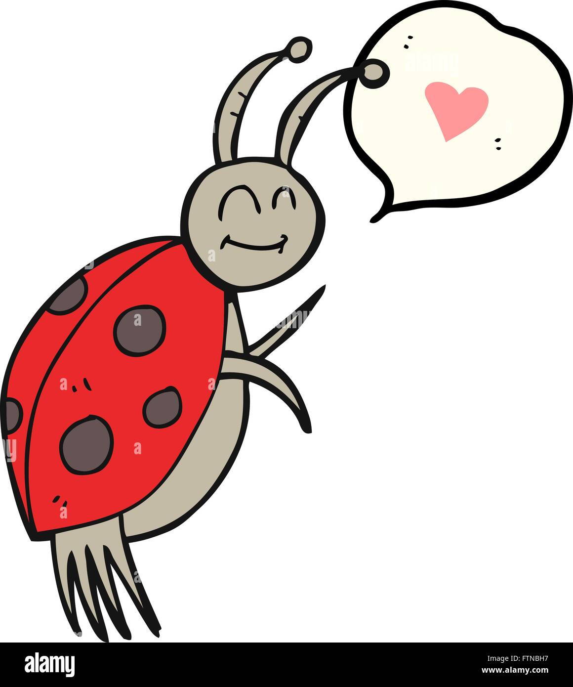 freehand drawn speech bubble cartoon ladybug Stock Vector Image & Art ...