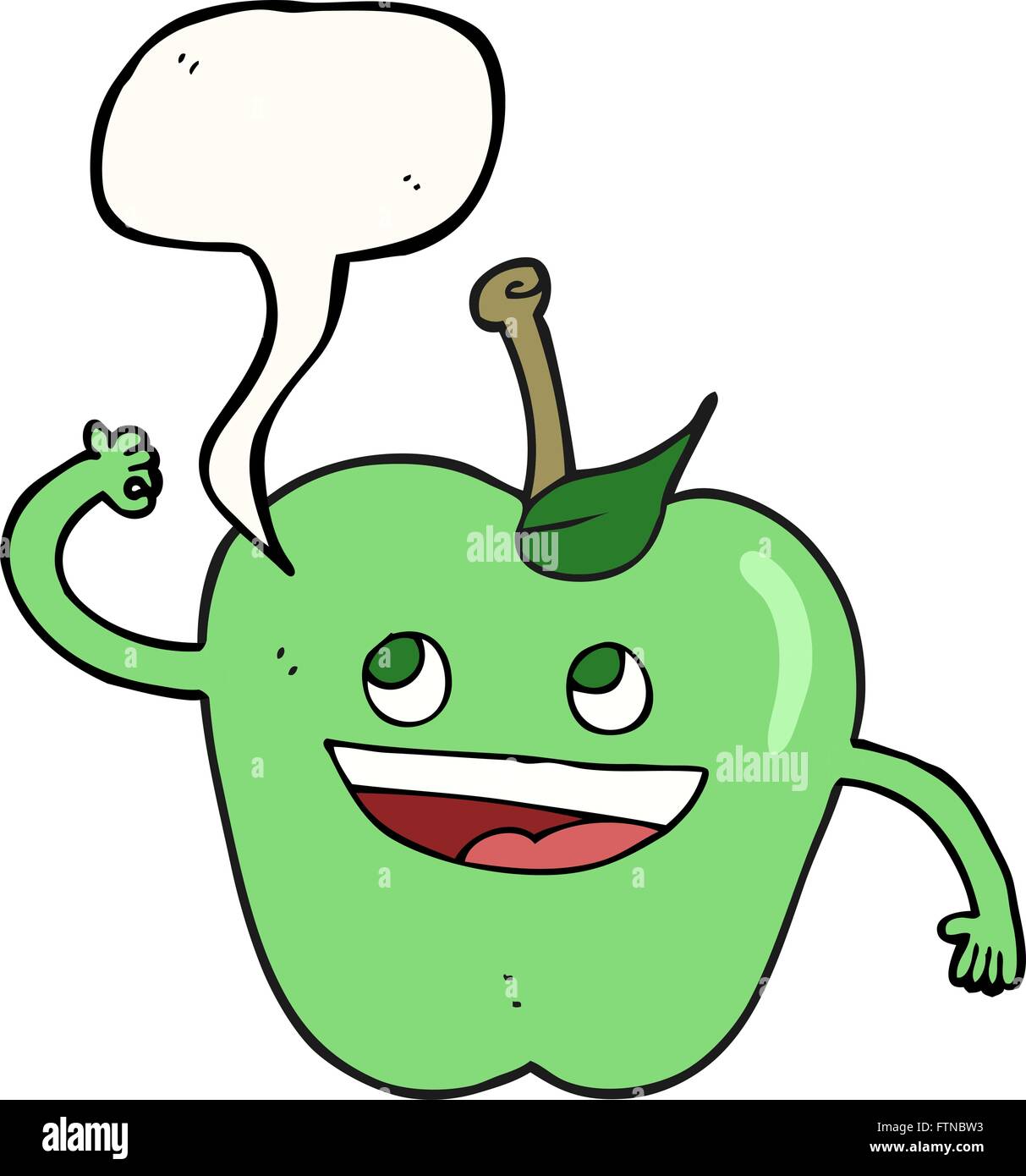 freehand drawn speech bubble cartoon apple Stock Vector Image & Art - Alamy