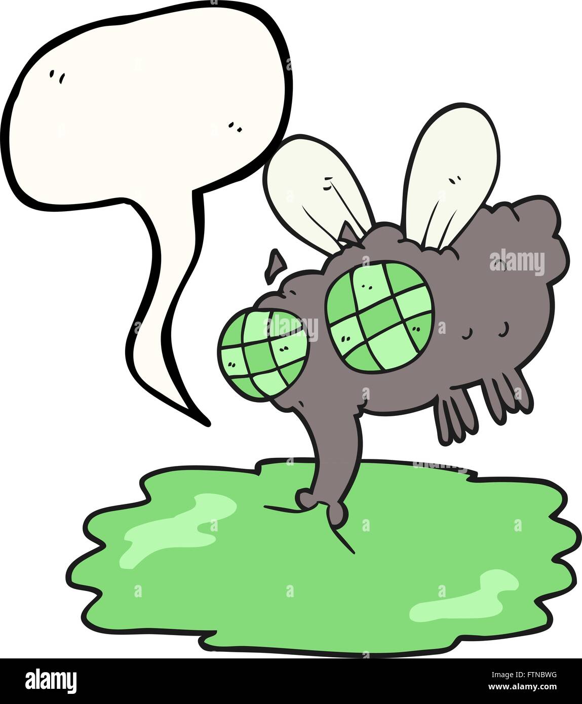 freehand drawn speech bubble cartoon gross fly Stock Vector Image & Art ...