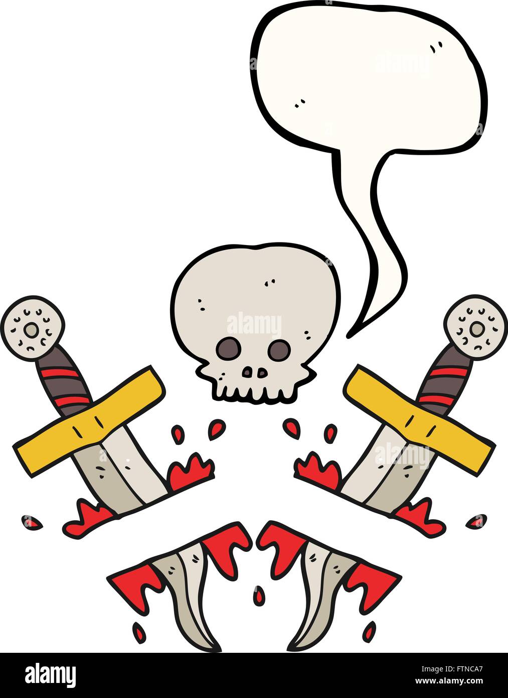 Freehand drawn cartoon dagger symbol Stock Vector Images - Alamy