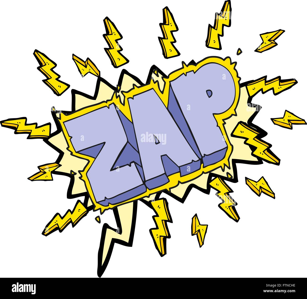 freehand drawn speech bubble cartoon zap symbol Stock Vector Image & Art - Alamy