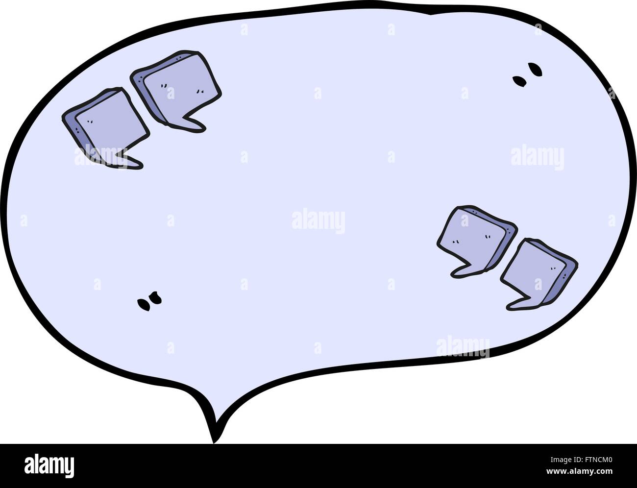 freehand drawn speech bubble cartoon quote marks Stock Vector Image ...