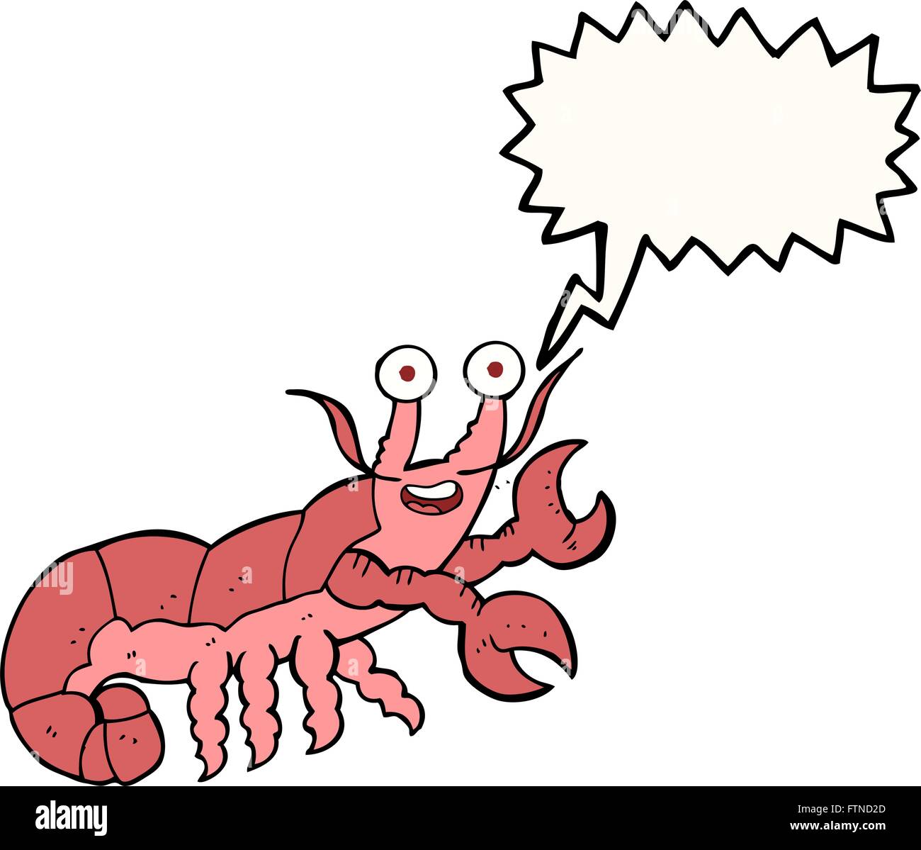 freehand drawn speech bubble cartoon lobster Stock Vector Image & Art ...