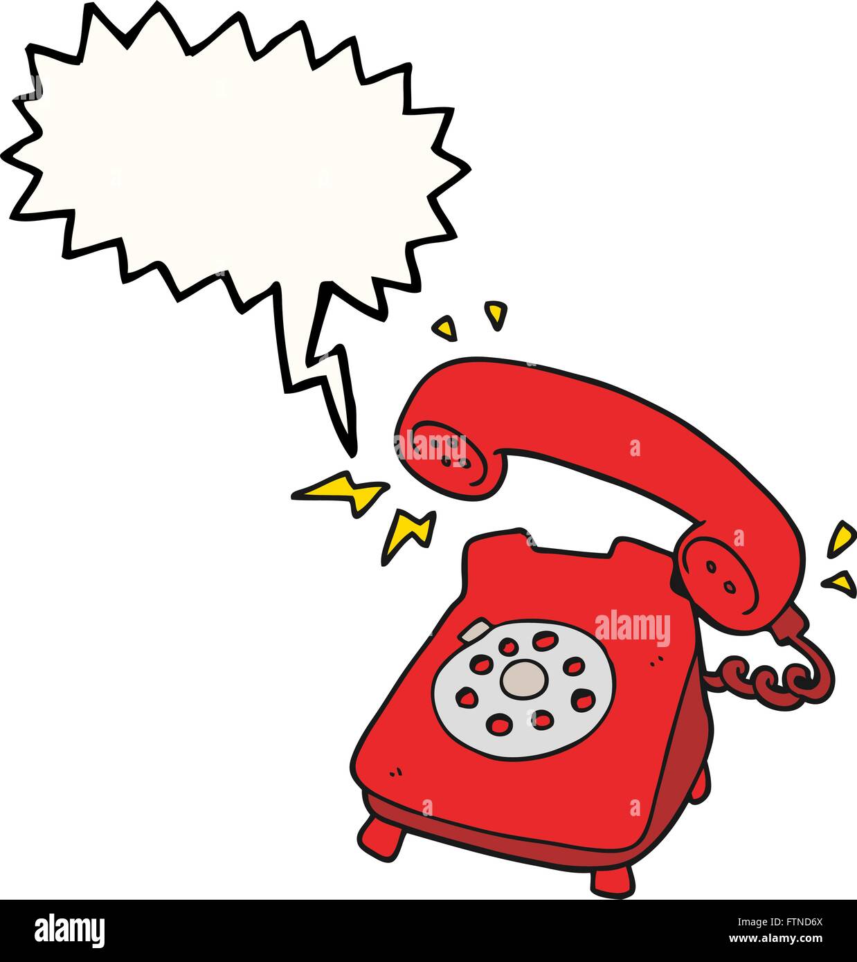 Cartoon ringing telephone bubble hi-res stock photography and images ...