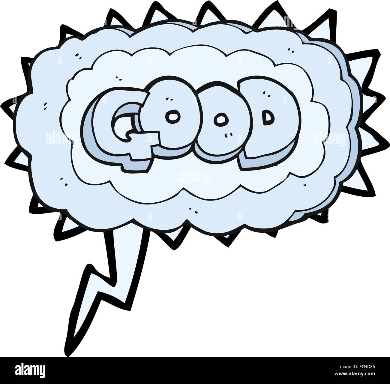 freehand drawn speech bubble cartoon Good symbol Stock Vector Image ...