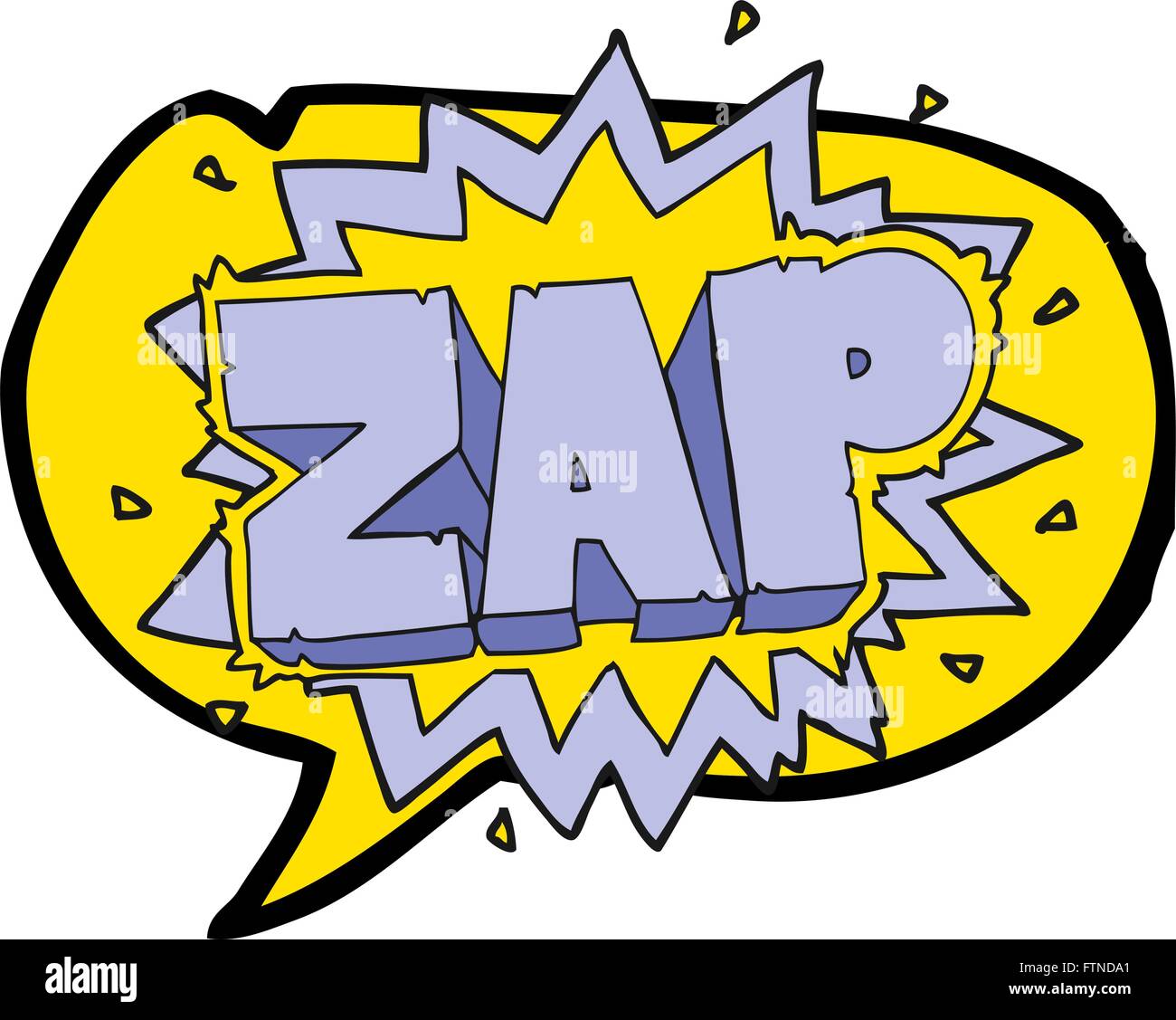 happy freehand speech bubble cartoon zap explosion sign Stock Vector ...