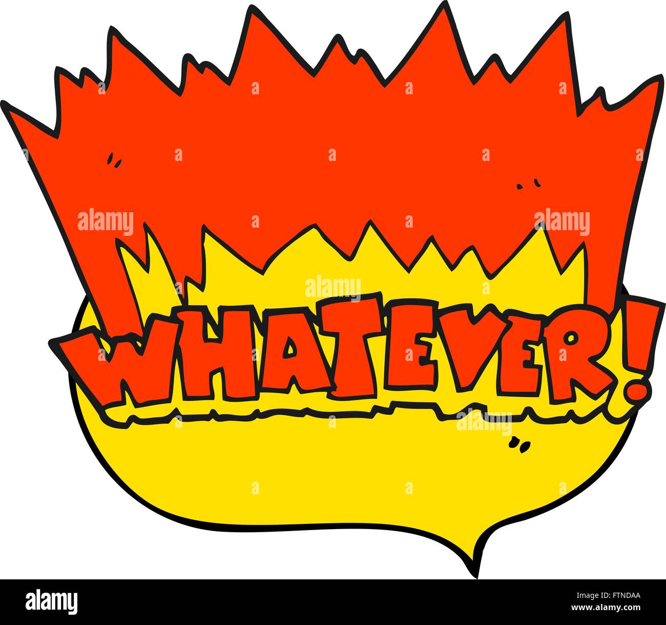 freehand drawn speech bubble cartoon Whatever! shout Stock Vector Image ...