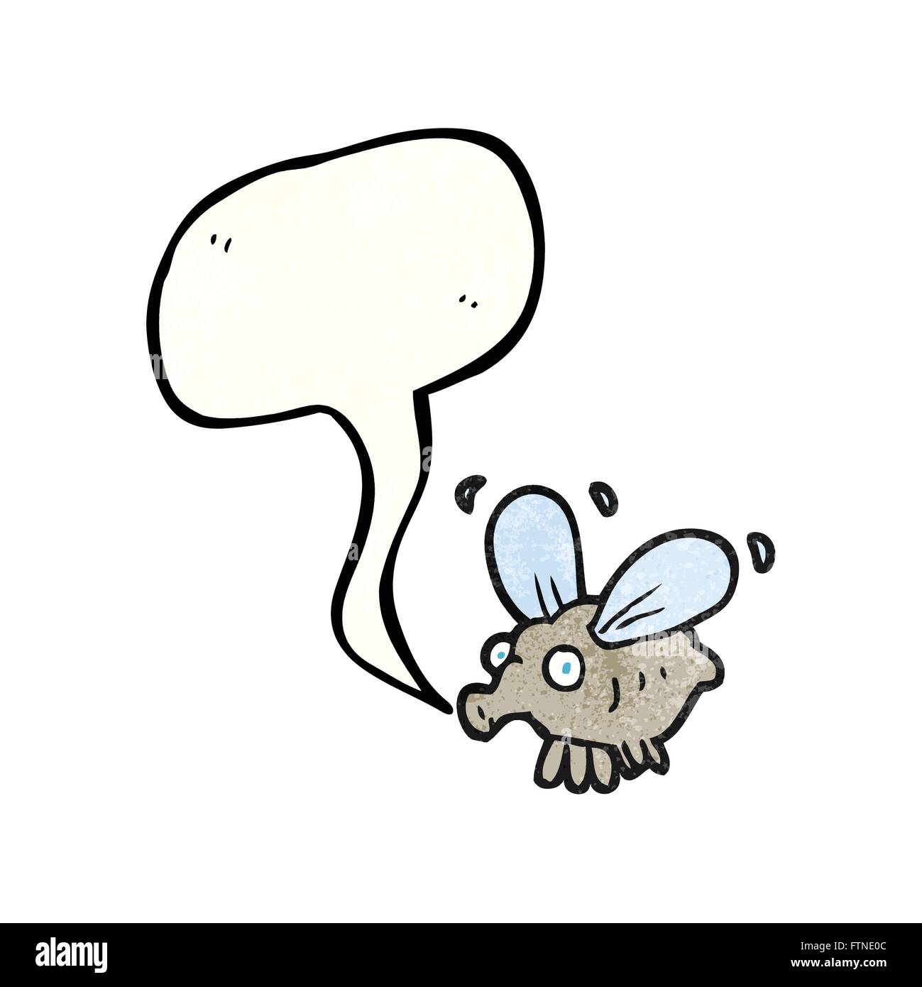 freehand speech bubble textured cartoon fly Stock Vector Image & Art ...