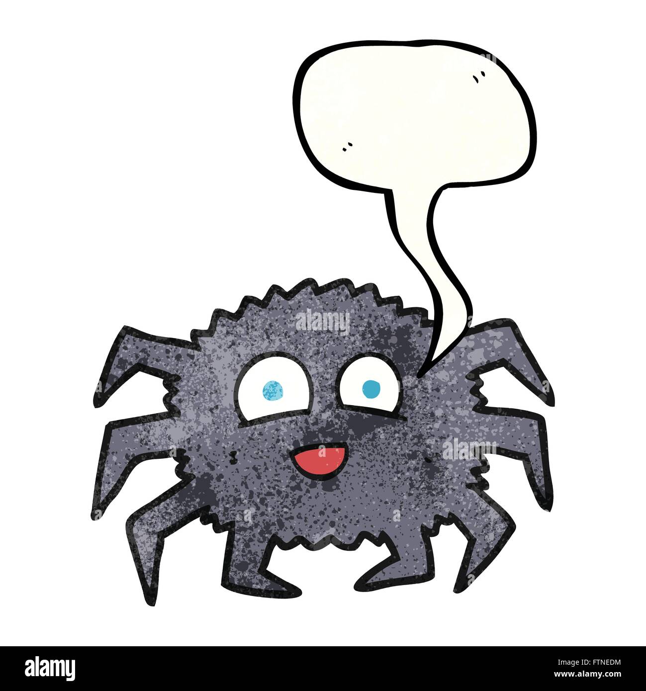 freehand speech bubble textured cartoon spider Stock Vector Image & Art ...