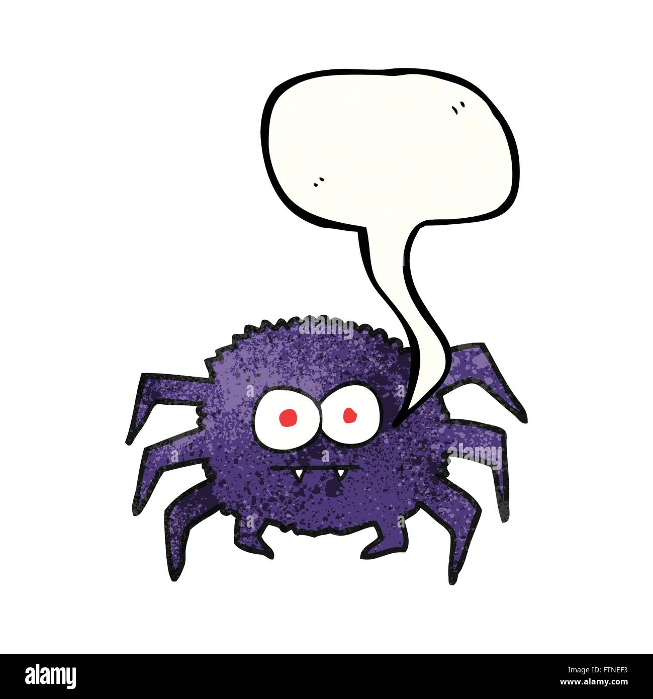 freehand speech bubble textured cartoon spider Stock Vector Image & Art ...