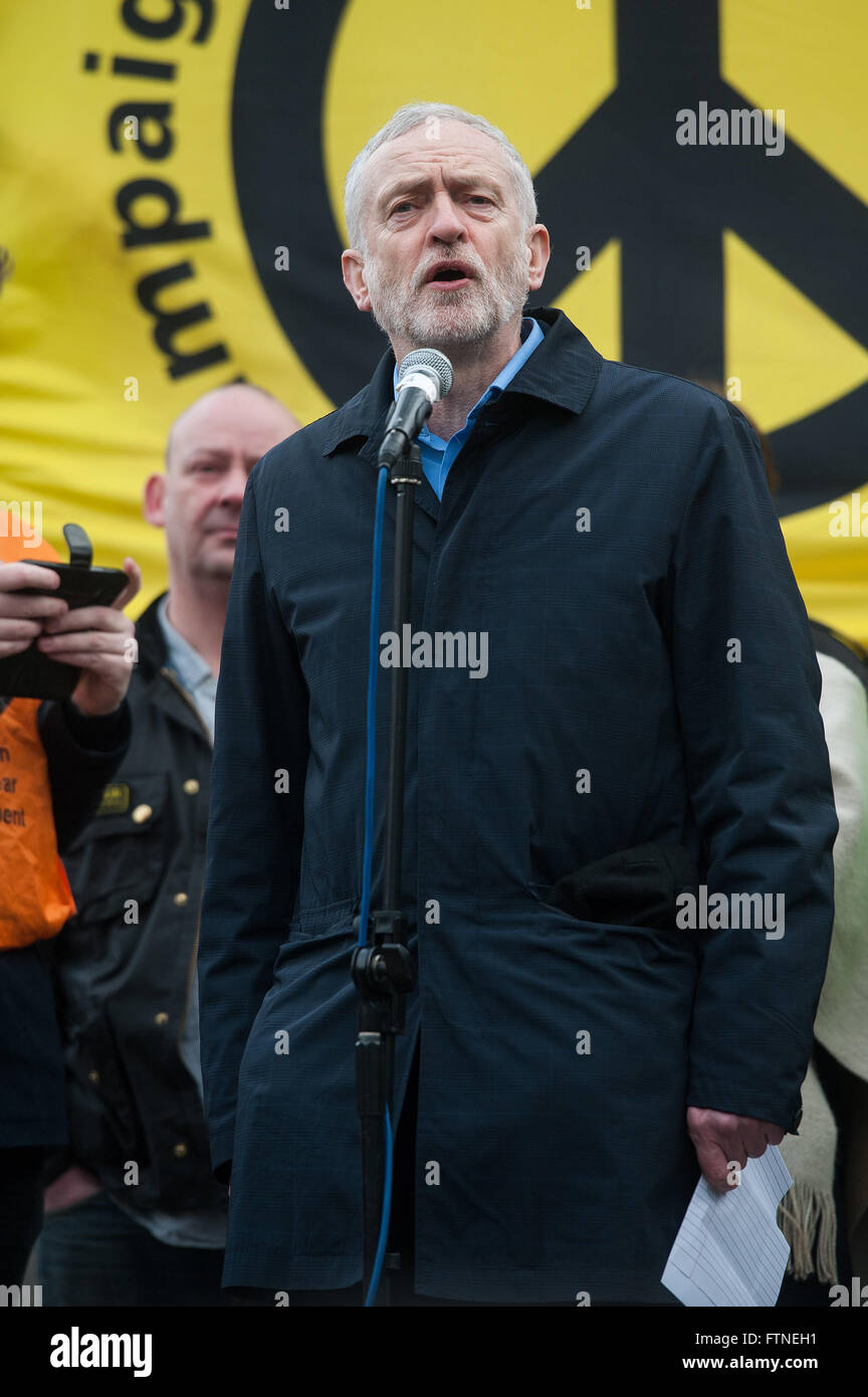 CND anti-Trident protest held in Central London. Featuring: Jeremy ...