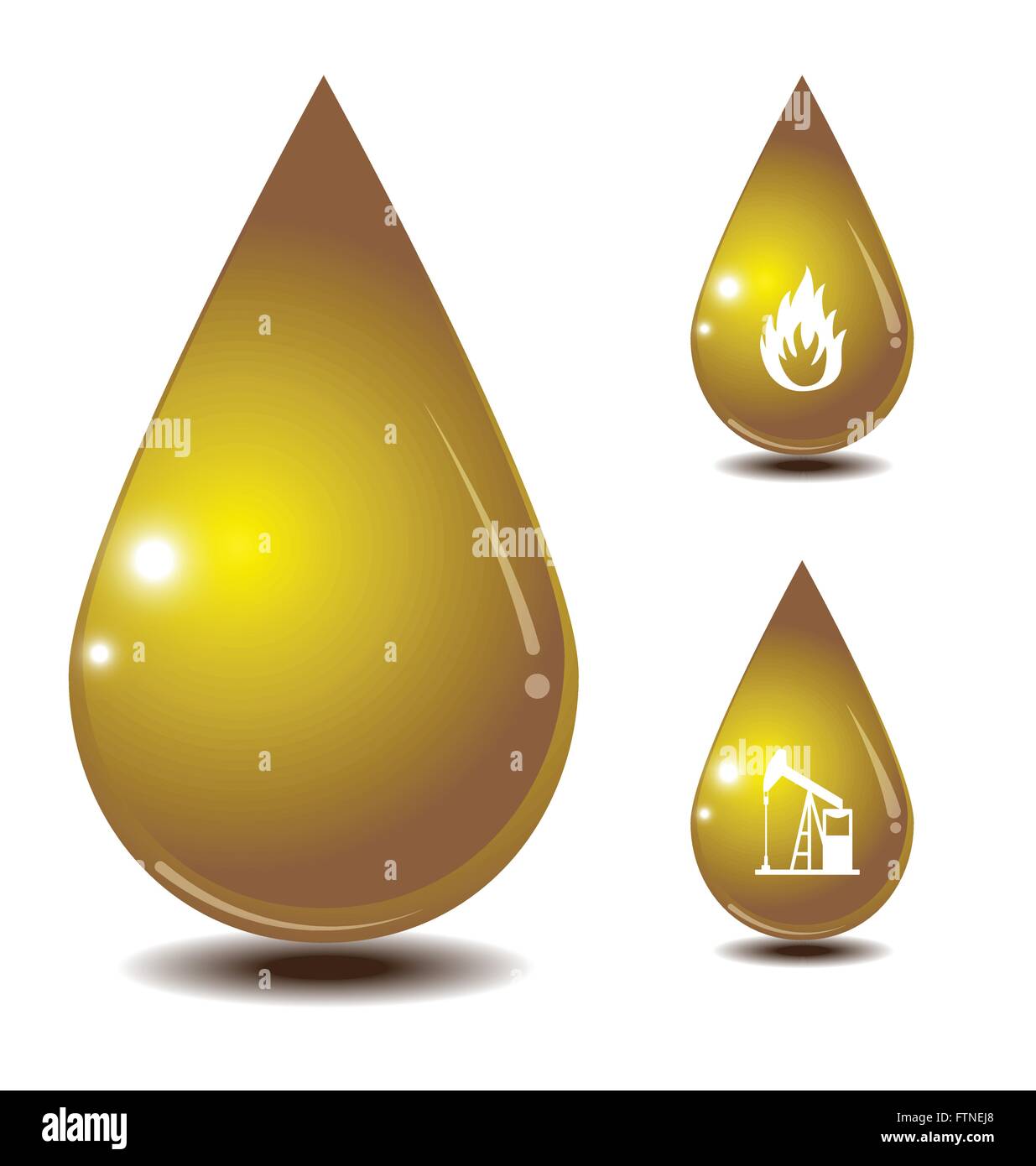Gold oil drop petrol Stock Vector Images - Alamy