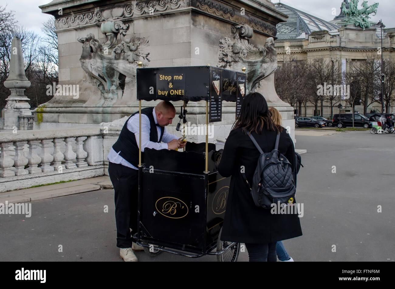 A pancake stand in the streets of Paris, France Stock Photo - Alamy