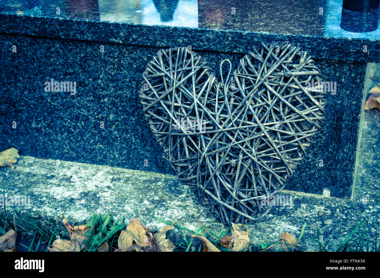 heart burial decoration in heart shape Stock Photo - Alamy