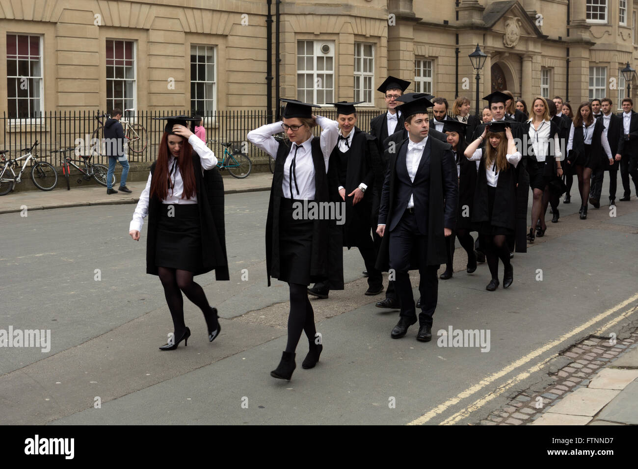 Oxford University students on Graduation Day, Oxford, UK Stock Photo ...
