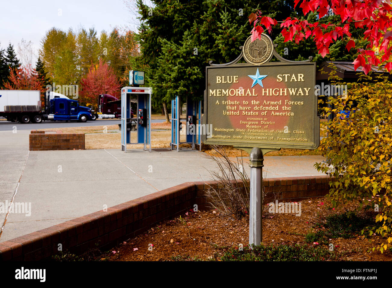 Blue Star Memorial Highway signpost Stock Photo - Alamy